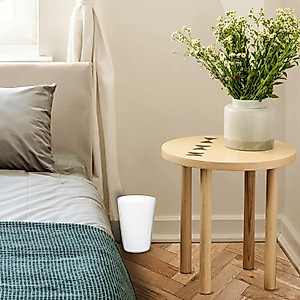 Hold N' Storage Small Open-Top Trash Can – Ideal for Kitchen, Office, Dorm, Bathroom – Compact Waste Bin for Tight Spaces – Perfect Bathroom Trash Bin – 10.5” x 7.5”, White