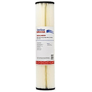 American Plumber W20CLHD20 155305-51 20 Micron Pleated Cellulose Resin Filter-20 Long, Single Unit, White