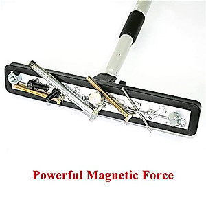 12-inch Heavy Duty Telescoping Magnetic Sweeper Pickup tool- Screws Parts Finder Strong Magnet Sweeper/43" Super Strength Extendable Magnetic Metal Pick-up and Nail Magnet, 16Lbs Pull