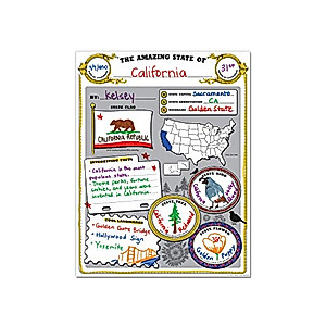 Teacher Created Resources Amazing State Poster Pack, Black, white, 17 x 22 Inch
