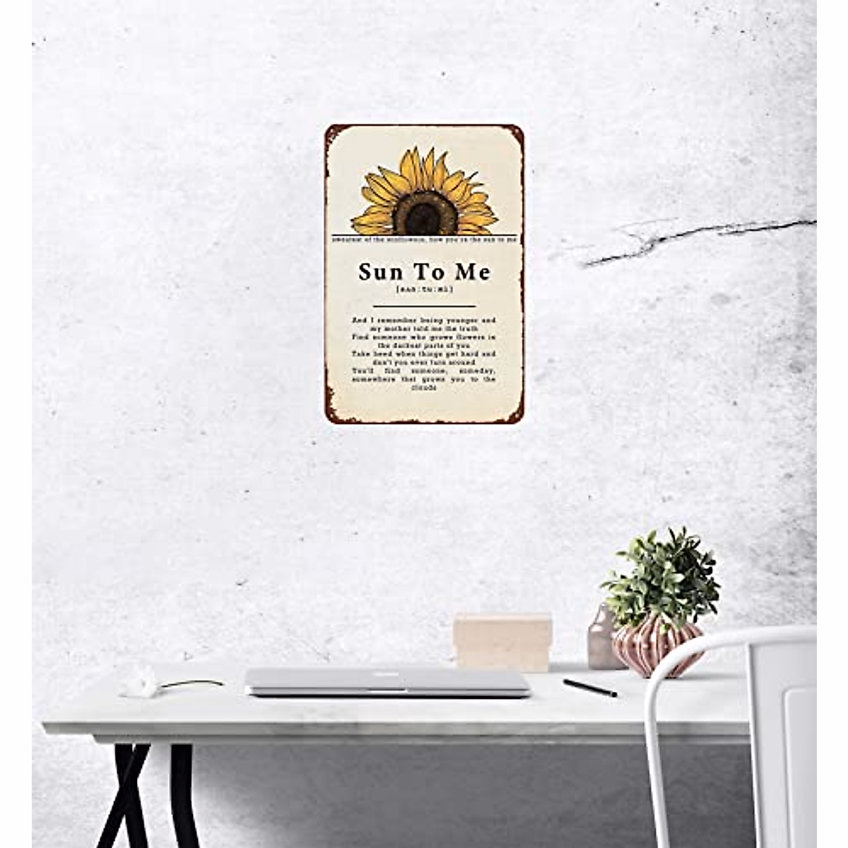 Charcasus Metal Tin Sign Zach Sun To Me Lyrics Bryan Wall Art Prints Retro Look Decoration Poster Home Room Bar Pub Decor 8x12 Inch