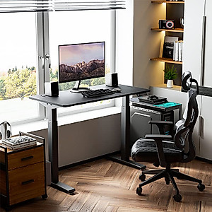 EUREKA ERGONOMIC Electric Standing Desk, Height Adjustable Computer Desk Dual Motors, Sit Stand Desk Home Office Desks with 47 x 24 Inches Whole Piece Desk Board, Ergonomic Memory Controller
