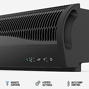 Vornado TRANSOM Window Fan with 4 Speeds, Remote Control, Reversible Exhaust Mode, Weather Resistant Case, Black, Whole Room