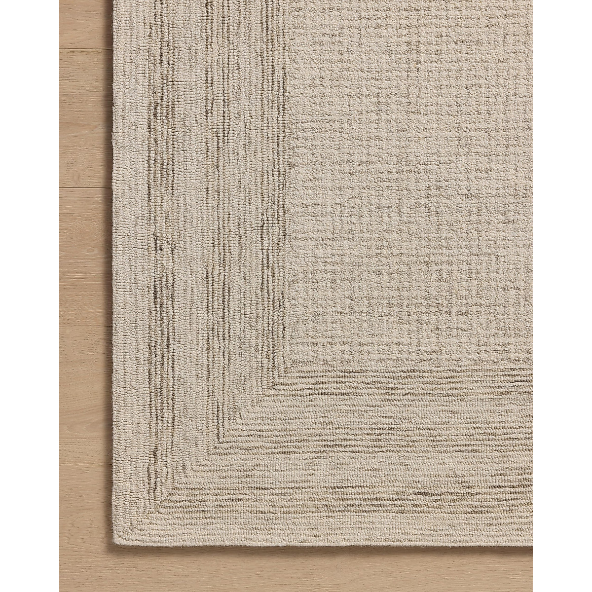 Loloi Amber Lewis Windsor Collection WIN-01 Ivory/Stone 5'-0" x 7'-6", .50" Pile Height, Accent Rug