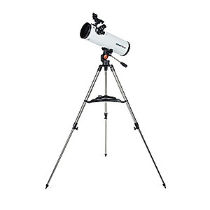 Celestron 21079 Cometron 114AZ Reflector Telescope, White & AstroMaster Telescope Accessory Kit