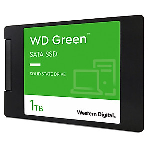 Western Digital 1TB WD Green Internal PC SSD Solid State Drive - SATA III 6 Gb/s, 2.5"/7mm, Up to 550 MB/s - WDS100T2G0A