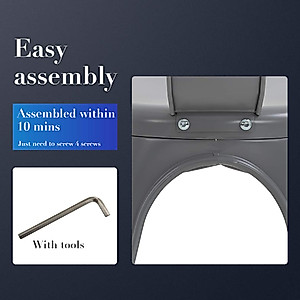 FDW Metal Dining Chairs Metal Chairs Patio Chair Seat Height Dining Room Kitchen Chair Tolix Restaurant Chairs Bar Stackable Chair Trattoria Metal Indoor Outdoor Chairs (Gray)