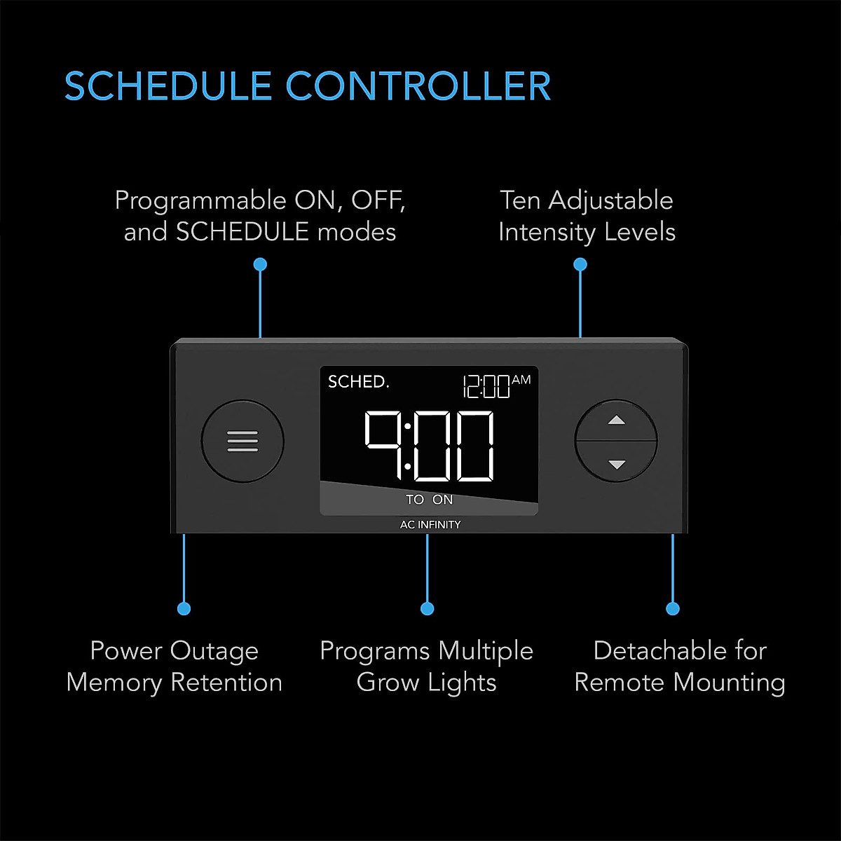 AC Infinity IONBEAM S16, Full Spectrum LED Grow Light Bars 16”, Deeper Penetration Samsung LM301H EVO Diodes and Digital Dimming Timer Controller, for Veg Bloom Indoor Plants, Grow Tents, Greenhouses