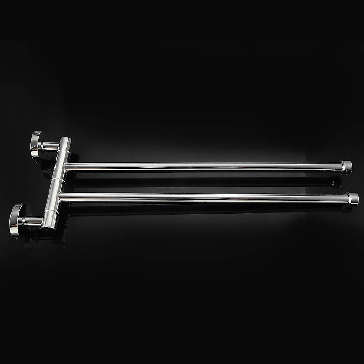 Cyrank Swivel Towel Rack, Kitchen Swivel Towel Bar 2/3 Arm Wall Mounted Hand Towel Rack Swing Out Rotating Towel Holder for Bathroom(2 Arms)