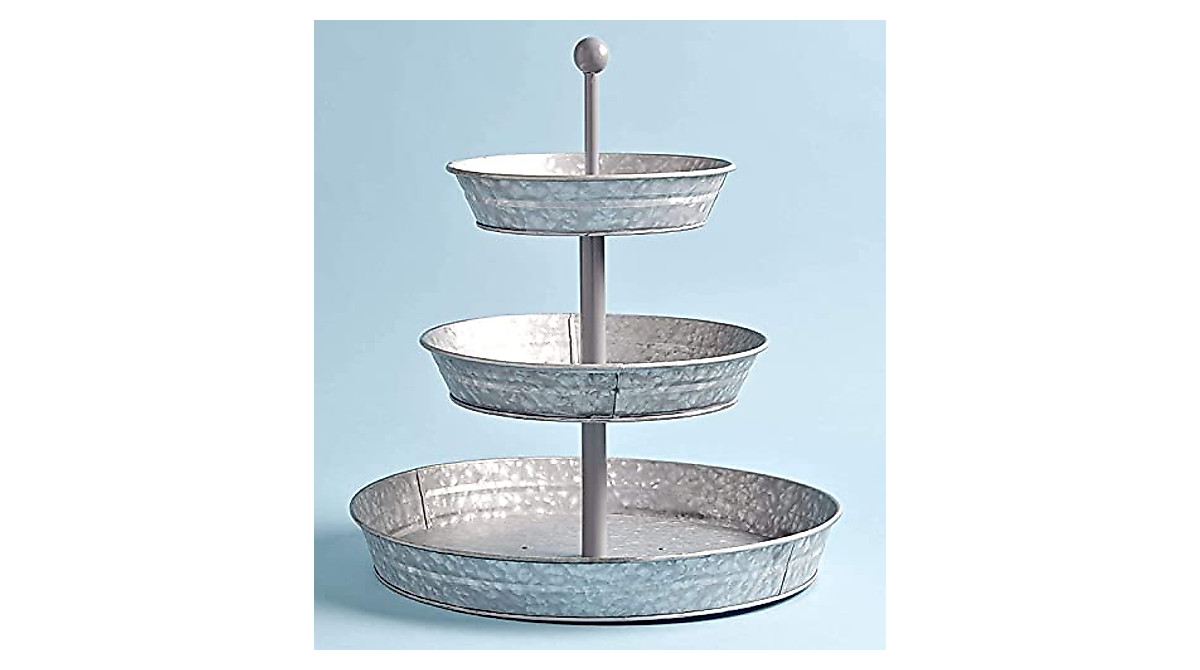 GetSet2Save 3-Tier Serving Tray - Rustic Farmhouse Style