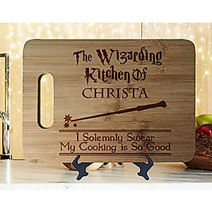 Wizarding Kitchen Anniversary Wedding Christmas Gift Personalized Cutting Board Engagement Bamboo Cutting Board Chopping Block