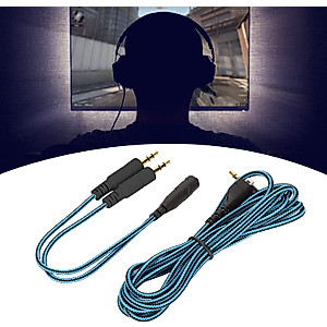 Arctis 3 Audio Cable Cord Replacement for SteelSeries Arctis 7, Arctis 5, Arctis Prime, Arctis Pro Wireless, Arctis Pro Gaming Headset with Dual 3.5mm Plug Headphone Splitte (6.5Ft/2M)