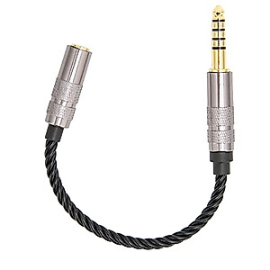 Headphone Adapter Cable, 4.4MM Balanced Male to 3.5MM Balanced Female Adapter Cord 4 Strand Structure Gold Plated Audio Cable Adapter for Music Enthusiast