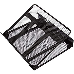 Amazon Basics Ventilated Adjustable Laptop Computer Holder Desk Stand, Black