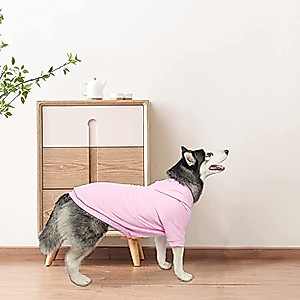 Custom Dog Hoodies with Name Photo Personalized Pet Warm Sweater Hoodies for Small Medium Dogs & Cat Puppy (Pink)