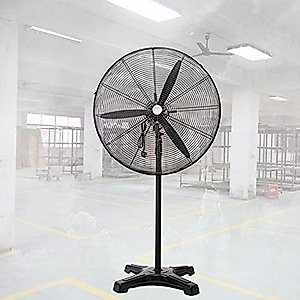 Iglobalbuy 30 Inch Industrial Fan Commercial Pedestal High Velocity Fan Standing Floor Fan, Heavy Duty Adjustable Height Oscillating 3-speed Fan for Shop Garage Warehouse Residential Patio
