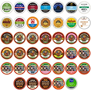 Crazy Cups Custom Variety Pack Decaf Coffee Single Serve Cups for Keurig K Cup Brewers, 40 Count