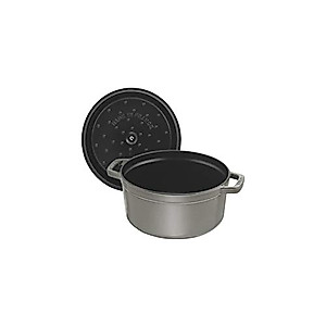 Staub Cocotte with Steamer Round 26cm Graphite Grey