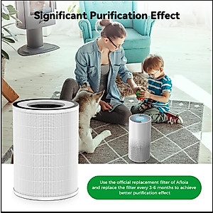 Afloia Air Purifiers for Home Large Room Up to 1076 Ft² with Smart WiFi White, 2 Packs Afloia Pet Allergy Filter