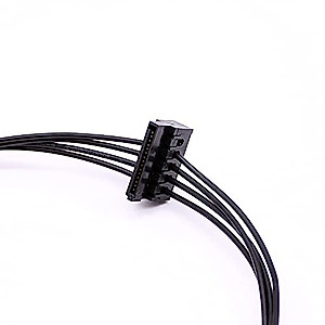 SZVIVID 18AWG Motherboard ATX Mini 4 Pin to 2X Right-Angle 15 Pin SATA Hard Drive HDD Power Supply Adapter Cable for Lenovo 18-inch (45cm) (4 Piece)