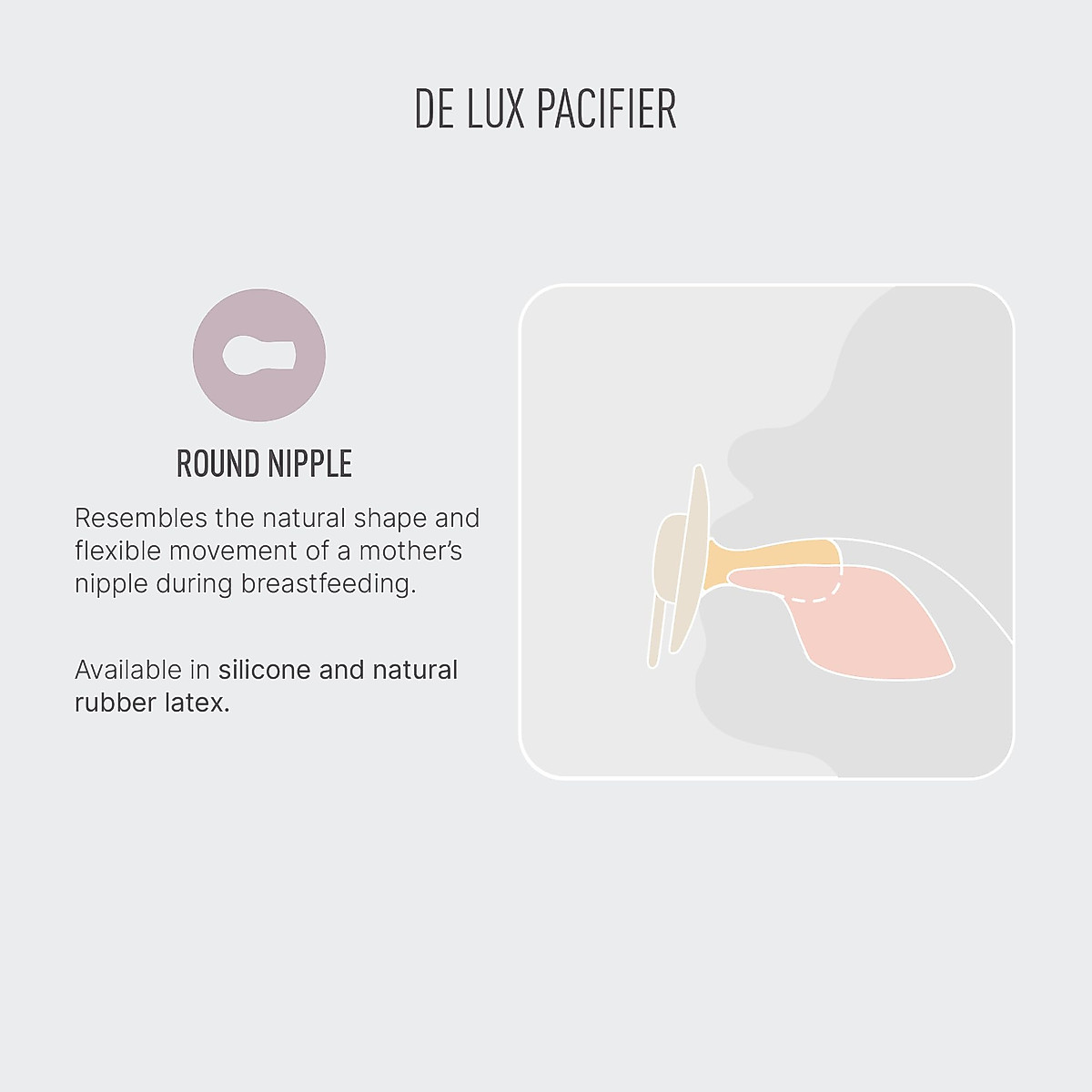 BIBS Pacifiers - De Lux Collection | BPA-Free Baby Pacifier | Made in Denmark | Set of 2 Ivory/Sage Color Premium Soothers | Size One Size