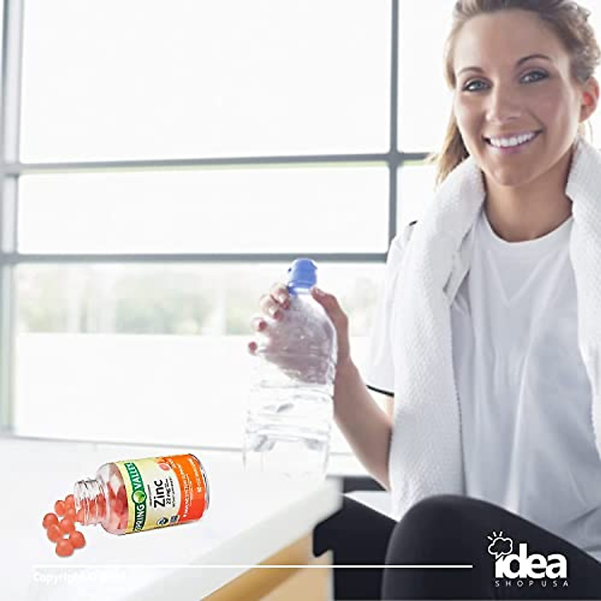 Zinc Adult Organic Vegetarian Gummy, Optimal Immune System Support, 22mg, 60ct Bundle With Exclusive "Vitamins & Minerals A To Z" - Better Idea Guide (2 Items)