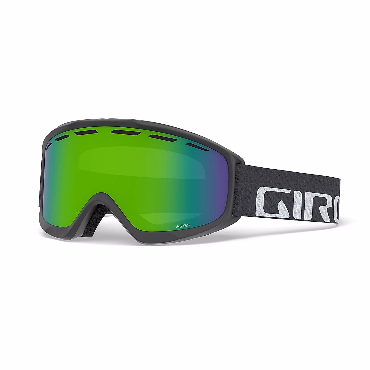 Giro Index OTG Adult Snow Goggles - Titanium Wordmark Strap with Loden Green Lens (2021)