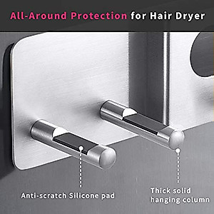 Floatant 2in1 Wall Mounted Stand Hair Dryer Holder for Dyson Supersonic Hair Dryer, for Dyson Airwrap Styler Organizer Storage Shelf Fits Curler Diffuser for Bathroom Bedroom Hair Salon Barbershop…