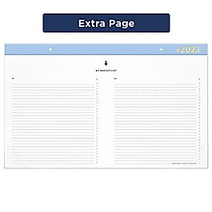 AT-A-GLANCE 2023 Desk Calendar, Simplified by Emily Ley, Monthly Desk Pad, 17-3/4" x 11", Compact, Carolina Dogwood (EL91-705)