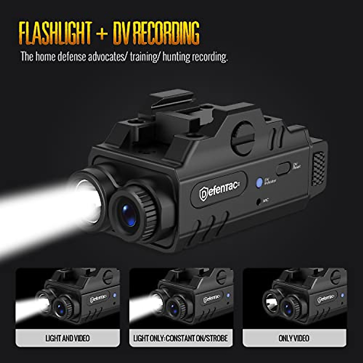DEFENTAC Laser Training Cartridge, Bundle with HD Camera and White LED Combo