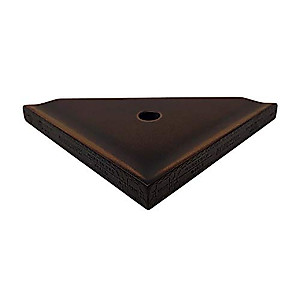 Questech Décor 8 Inch Corner Shower Shelf and 5 Inch Shower Caddy Foot Rest, Geo Flatback Wall Mounted Bathroom Shower Organizer, Oil Rubbed Bronze Finish