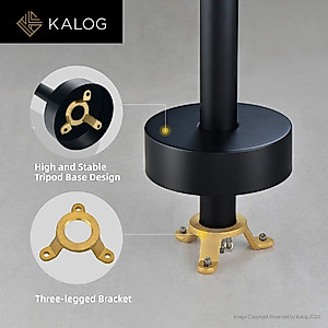 Kalog Single Handle Freestanding Tub Filler Floor Mount Bathtub Faucet with Handheld Shower (Matte Black)