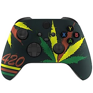 eXtremeRate Replacement Shell for Xbox Series X & S Controller - Unleash Your Style - Leaf Custom Acessories Skin Cover Front Housing Cover for Xbox Core Controller Wireless [Control NOT Included]