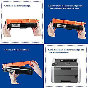 INK E-SALE 1PK Compatible Toner Cartridge Replacement for Brother TN221 TN225 TN-221 TN-225 BK Black Toner Ink for Brother HL-3170CDW HL-3140CW HL-3180CDW MFC-9130CW MFC-9330 CDW MFC-9340CDW Printer