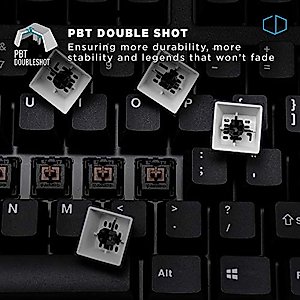 ikbc CD108 V2 Mechanical Keyboard, Cherry MX Blue Switch, Full Size with Mistel PBT Keycaps, Windows/Mac