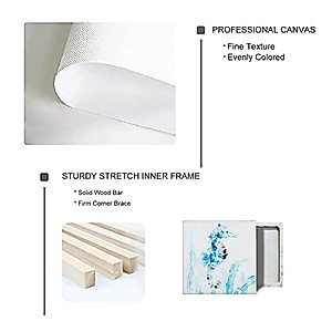 Zessonic Sea Turtle Wall Decor for Bathroom - Teal Sea Turtle And Seahorse Coastal Artwork with Texture Wall Art for Kids Room, Nursery Room, 12"x12"x2