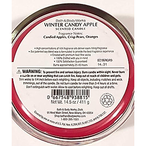 Bath & Body Works 3-Wick WINTER CANDY APPLE Scented Candle (Winter 2018)