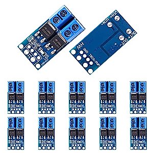 12PCS Dual High-Power MOS Transistor Driving Module 0-20KHz PWM DC 5V-36V 400W Adjustment Electronic Switch Control Board Lamp Brightness Control 15A(Max 30A) Motor Speed Controller (12PCS)