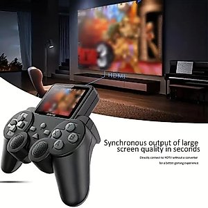 Twin-Video Retro Game Stick Handheld Game Console with 520 FC Games-Portable Video Game Console,Support for Connecting TV & Gamepad Rechargeable Arcade Gaming Player