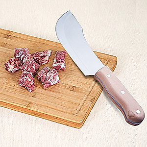 KOFERY 8-Inch Blade Traditional Forged Premium Stainless Steel Kitchen Butcher Knife Meat Cleaver 302