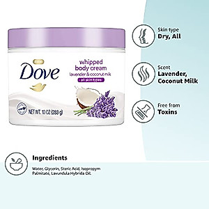 Dove Whipped Lavender and Coconut Milk Body Cream 10 oz