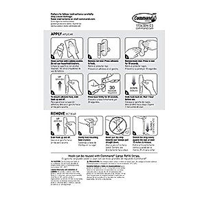 Command Large Timeless Hook, Brushed Nickel, 1-Hook, 2-Strips, Decorate Damage-Free