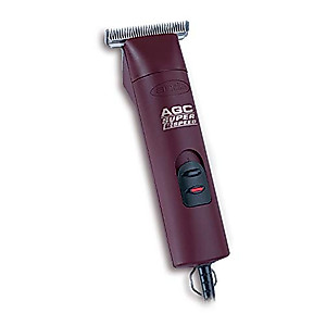Andis – 22330, Professional AGC Super 2-Speed Horse Clipper with Detachable Blade - Cool & Quiet Running Design - Includes Ultra Edge Size T-84 Blade for Complete Horse Grooming - Burgundy