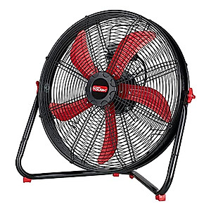 Hyper Tough Sealed Motor Drum Fan with Wall Mount 3-Speed Metal Construction Pivoting Head 20-Inches, Great for Office and Home SFDE-500B3-1 (Renewed)