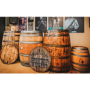 Hotrod Muscle Car Garage Service Station Garage Signs for Men Large Oak Whiskey Barrel Lid Wall Decor