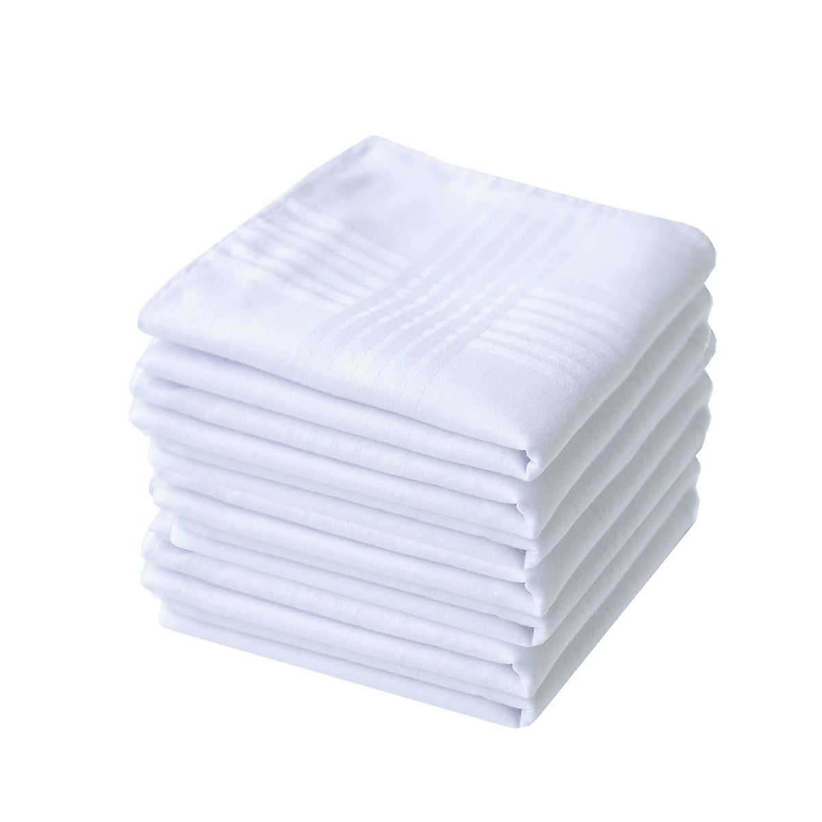 Mens White Cotton 100% Cotton handkerchiefs Pack 3PCS