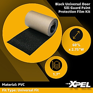 XPEL Black Universal Door Sill Guard (60" x 2.75") Paint Protection Film Kit