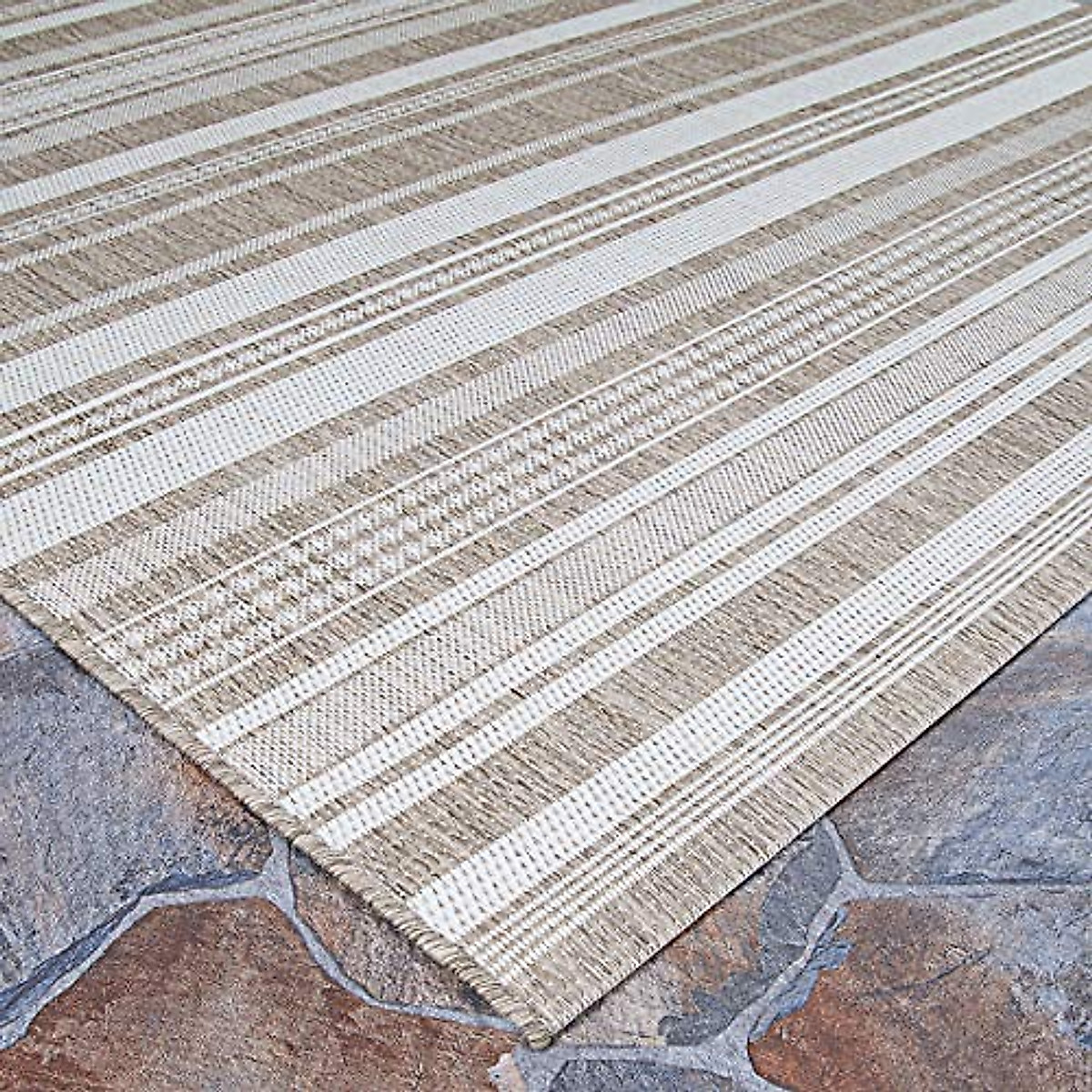 Couristan Gazebo Area Runner Rug 2'3" x 7'10" Champagne-Taupe