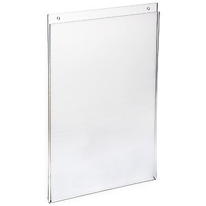 Set of 10, Wall Mounted Sign Holder for 8.5x11 Posters, Clear Acrylic, Easy Updating Without Removing The Frame from The Wall