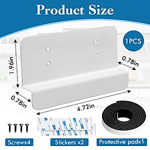 JZHLLA Cabinet Foot Pull Trash Cabinet Handle Trash Drawer Foot Pull for Full Overlay Cabinet Door Hands Free Trash Cabinet Opener for Kitchen, Living Room, Bedroom, Laundry Room (1, White)